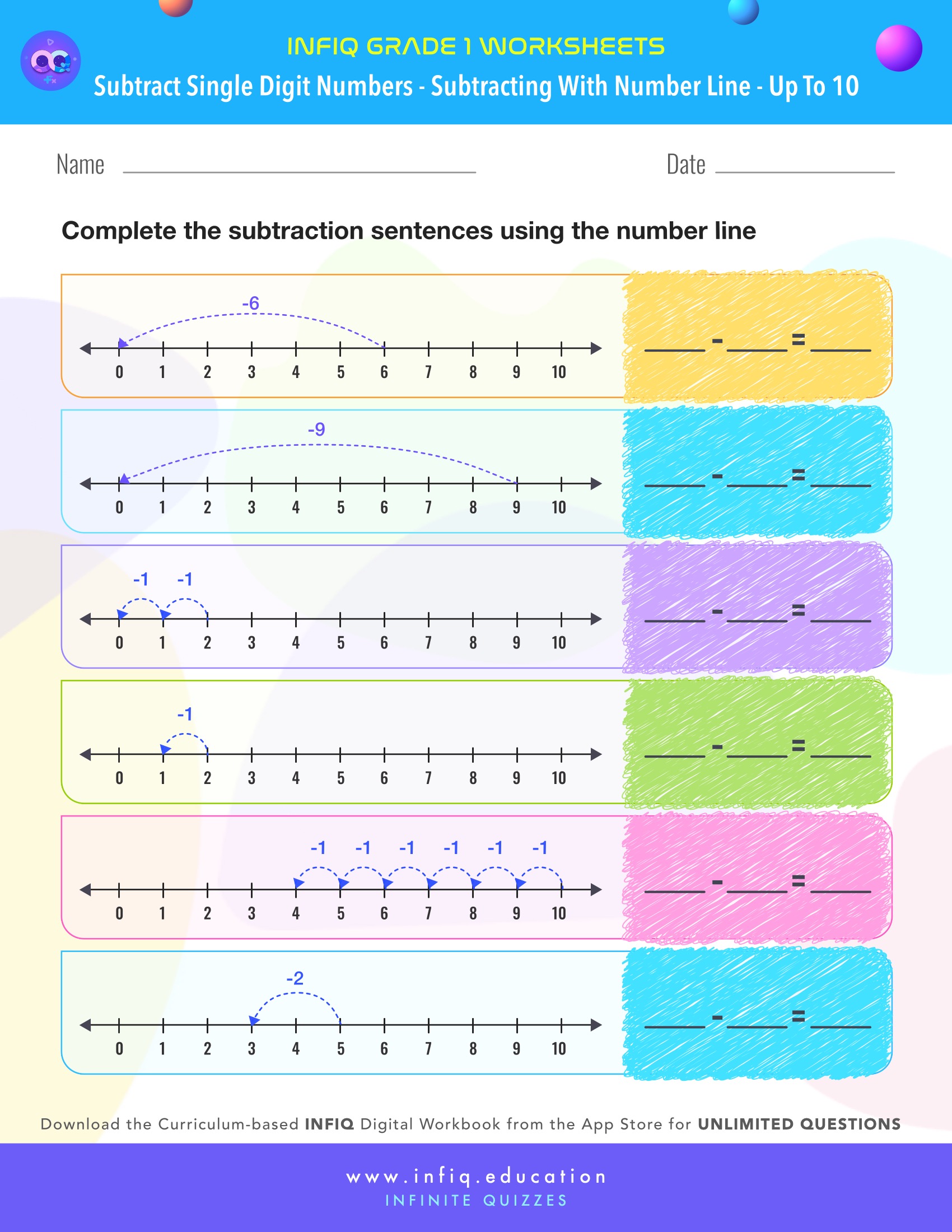 infiq-grade-1-math-worksheets-subtract-single-digit-numbers